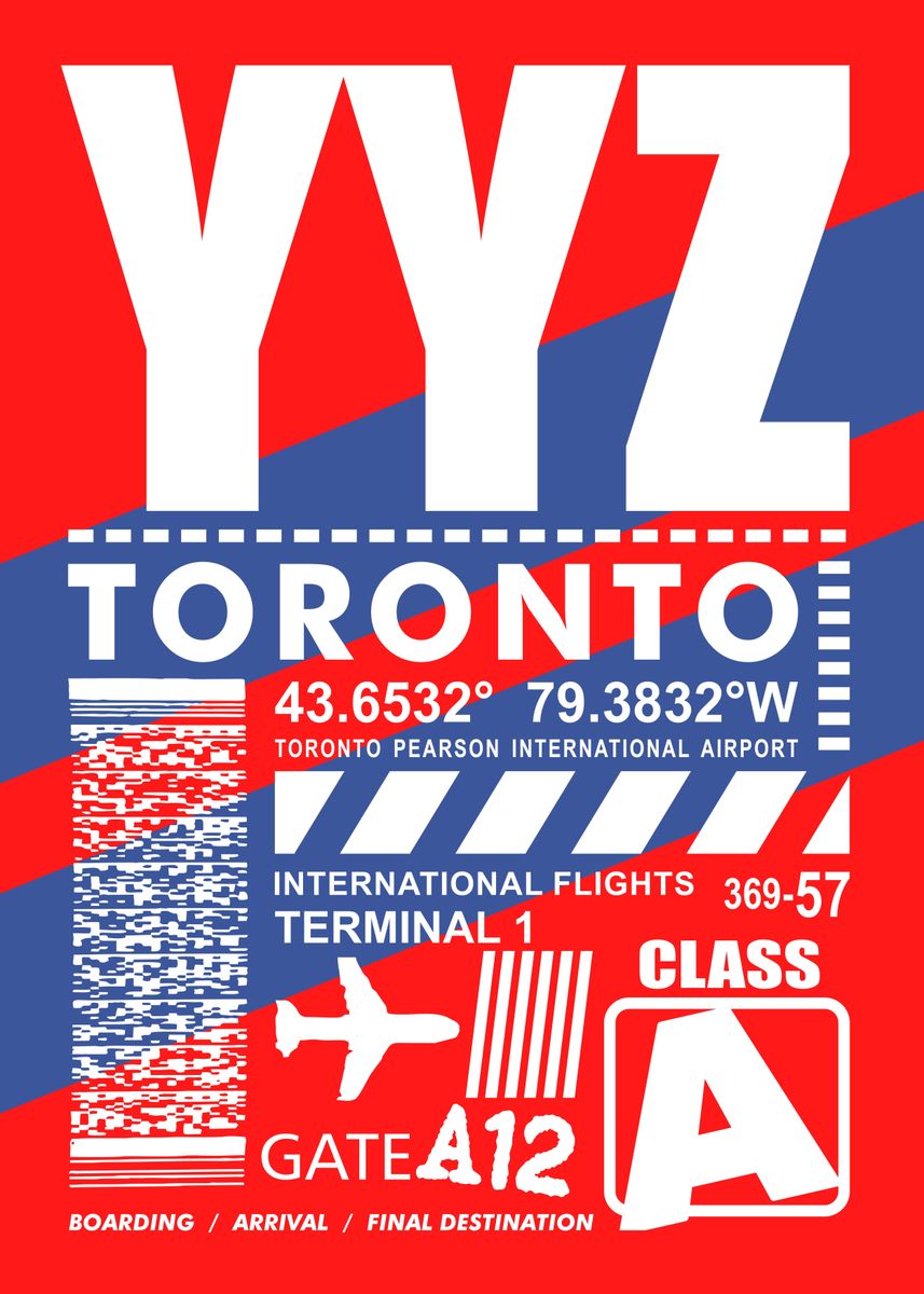 'YYZ Toronto Airport' Poster, picture, metal print, paint by ALMA ...