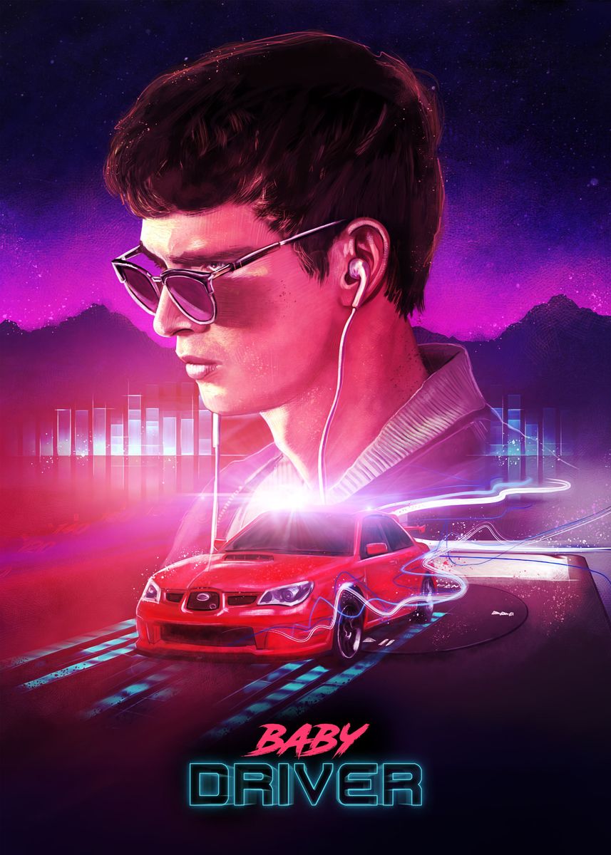 'baby driver poster' Poster, picture, metal print, paint by rachel ...