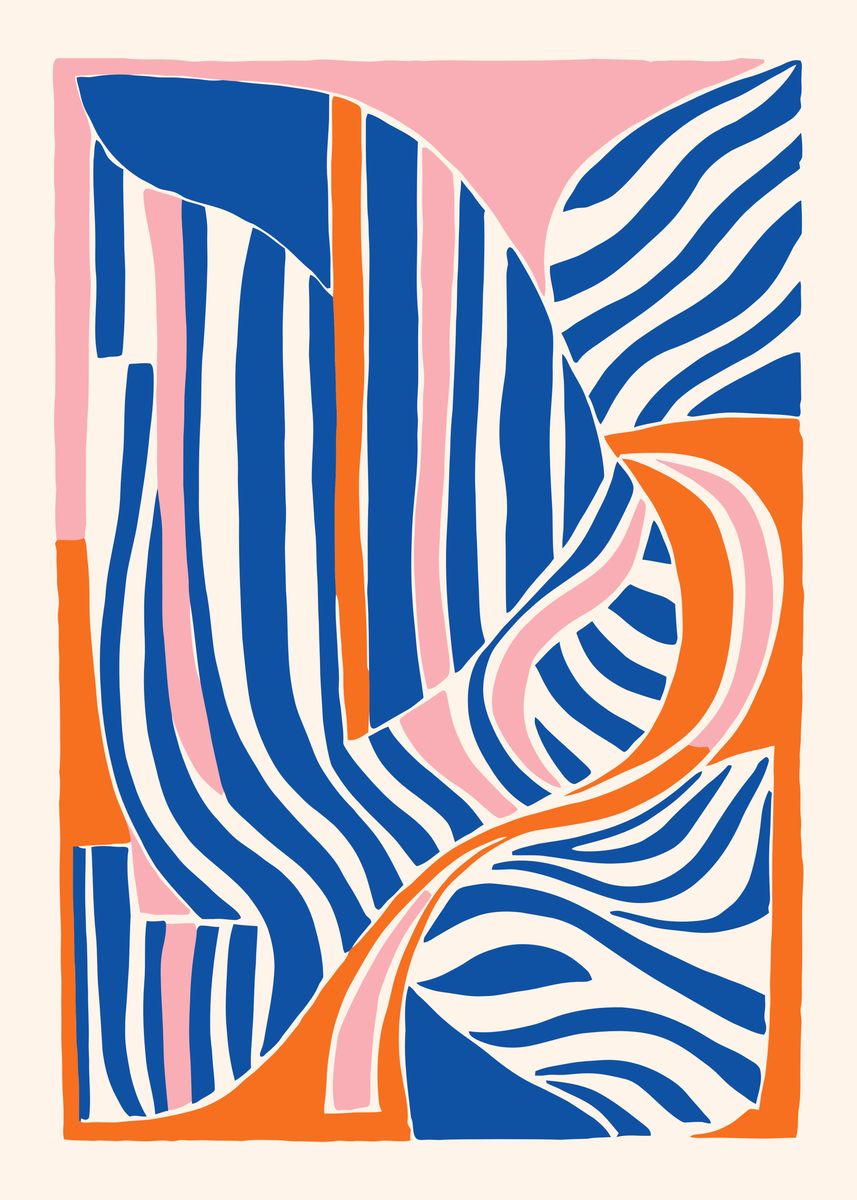 'Modern Striped Design' Poster, picture, metal print, paint by ...