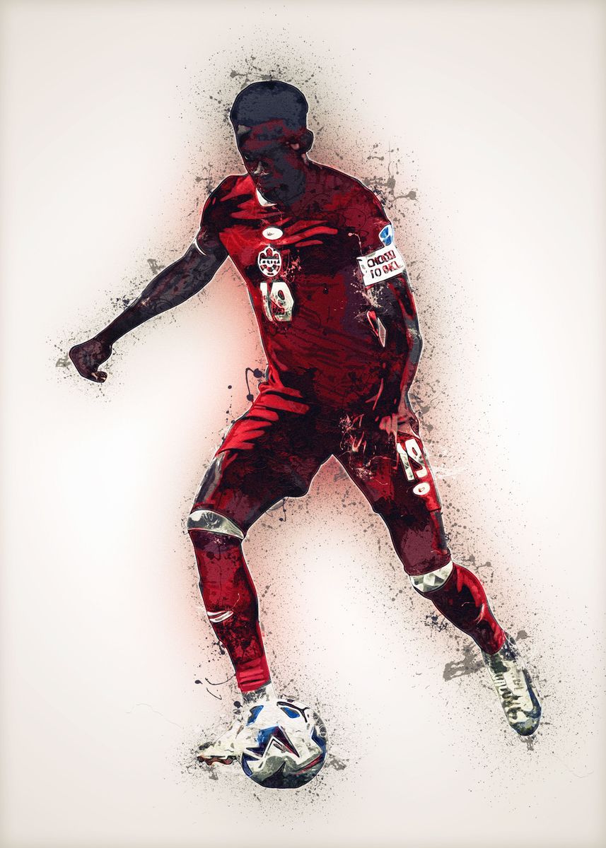 'Alphonso Davies Canada' Poster, picture, metal print, paint by ...