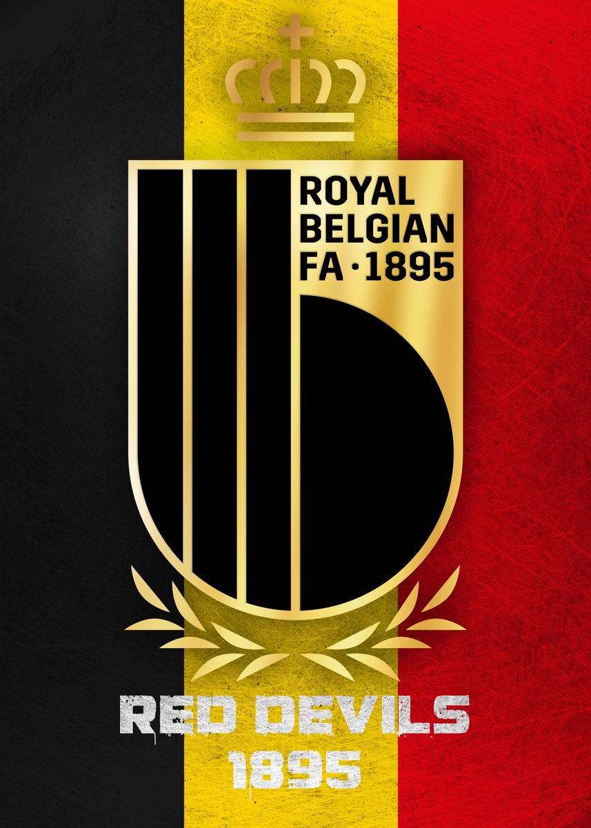 'Belgium Red Devils 1895' Poster, picture, metal print, paint by ...