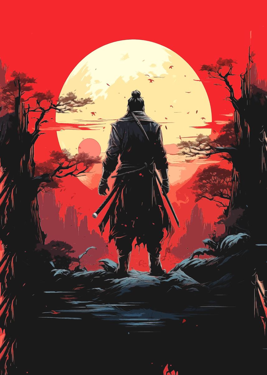 'the warrior' Poster, picture, metal print, paint by john key | Displate