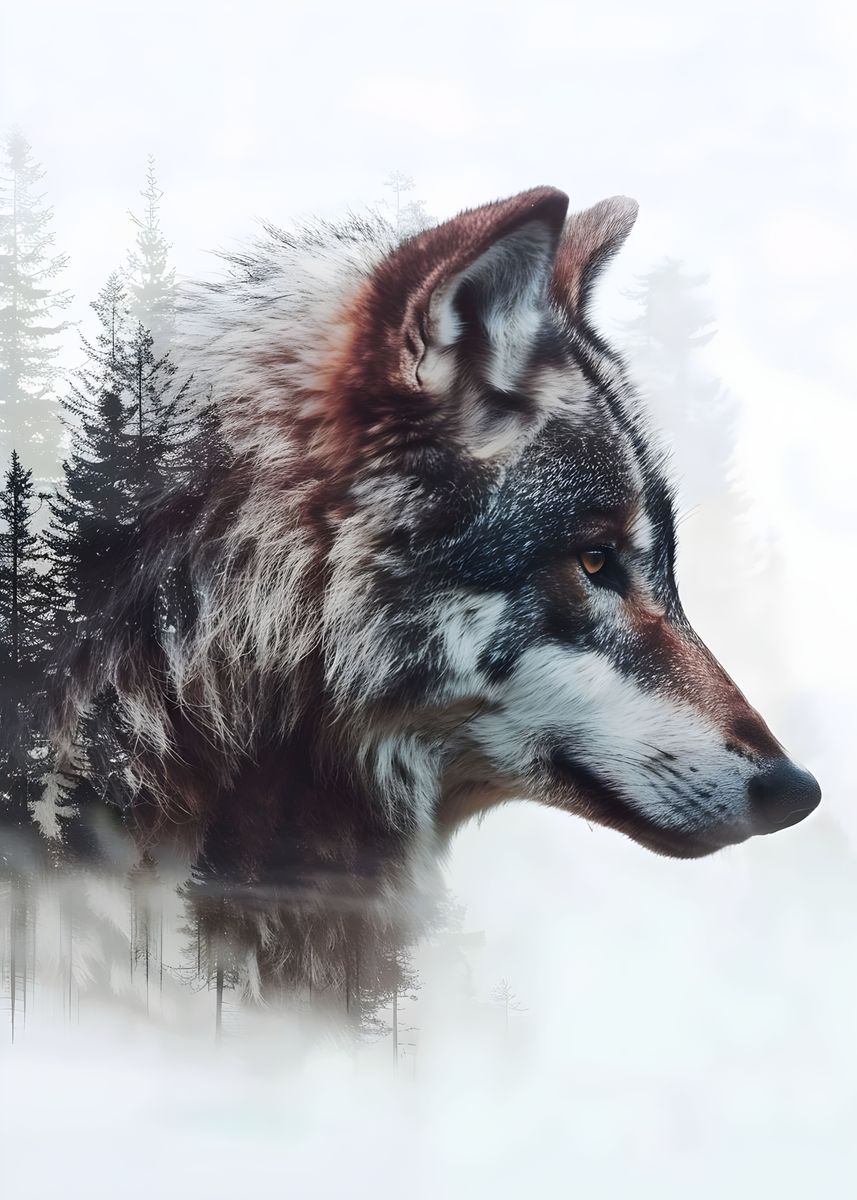 'Wolf Silent Prowler' Poster, picture, metal print, paint by Dennex ...