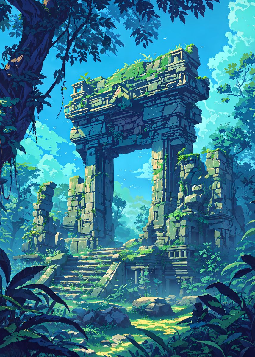 'Lost Gate' Poster, picture, metal print, paint by SideygitArt | Displate