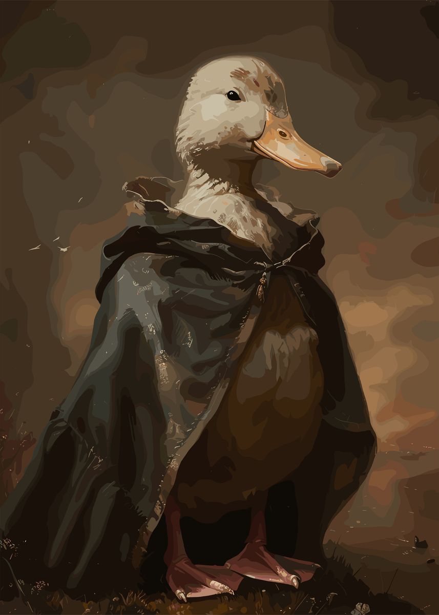 'Duck Wizard' Poster, picture, metal print, paint by Lucky Star | Displate