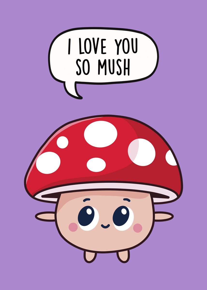 'I love you so mush' Poster, picture, metal print, paint by LEFD ...
