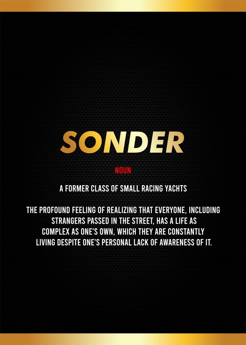 'sonder' Poster, picture, metal print, paint by Discover Metalic Motion ...