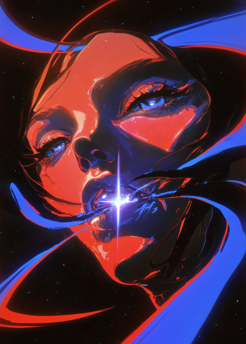 'Galactic Siren' Poster, picture, metal print, paint by NOVANOXONE ...