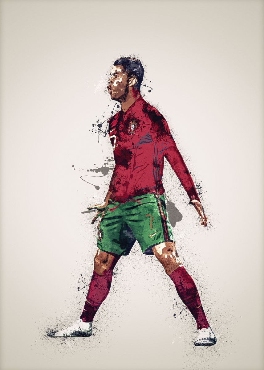 'Portugal Captain Splash' Poster, picture, metal print, paint by Ollie ...