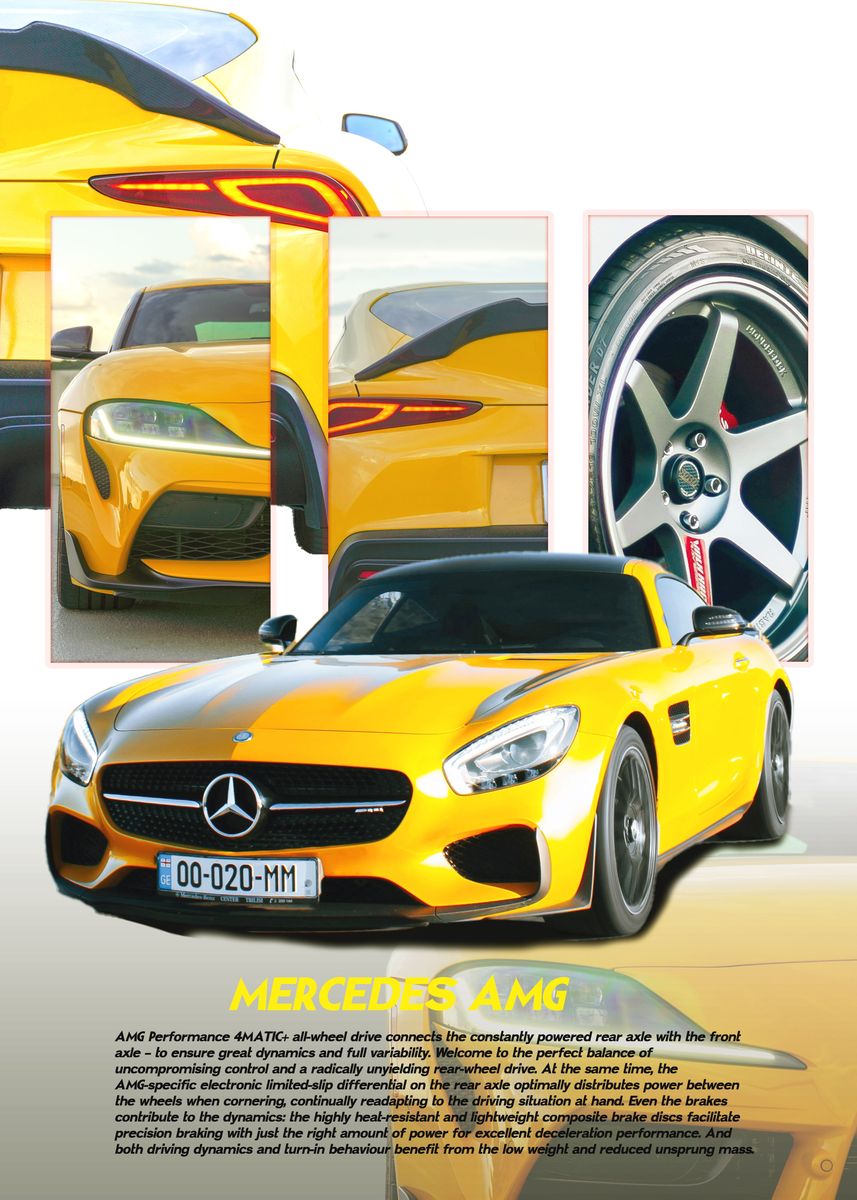 ' Mercedes Sport Car' Poster, picture, metal print, paint by your ...