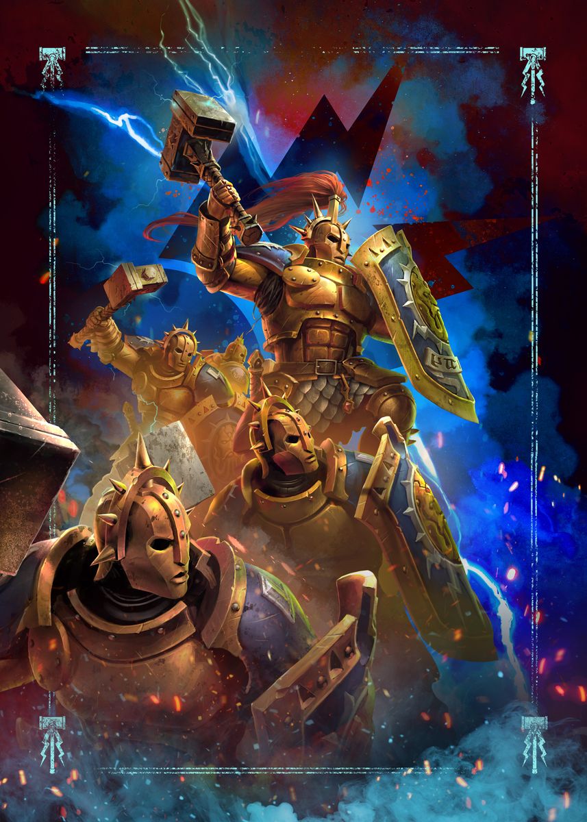 'Stormcast Liberators' Poster, picture, metal print, paint by Warhammer ...