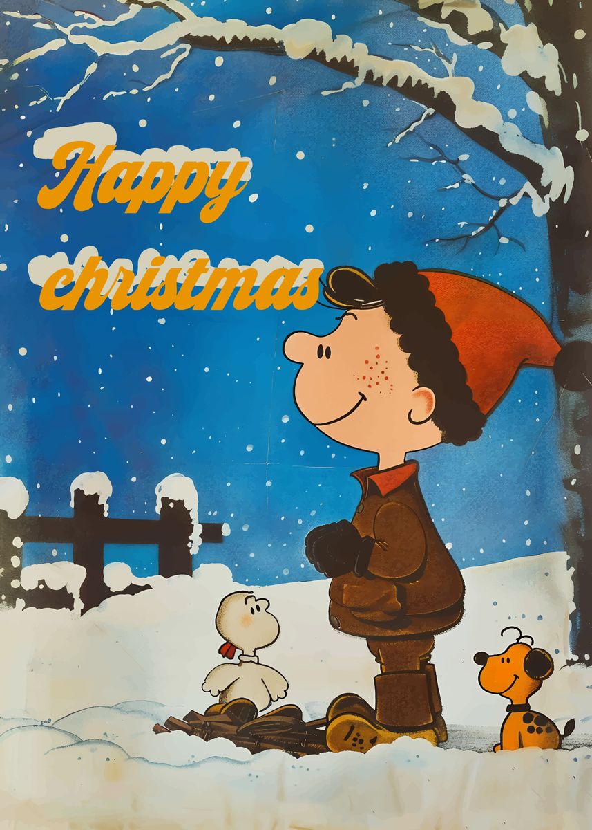 'Happy Christmas cartoon' Poster, picture, metal print, paint by You ...