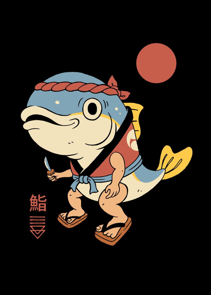 'Tuna Sushi Sensei' Poster, picture, metal print, paint by vp trinidad ...