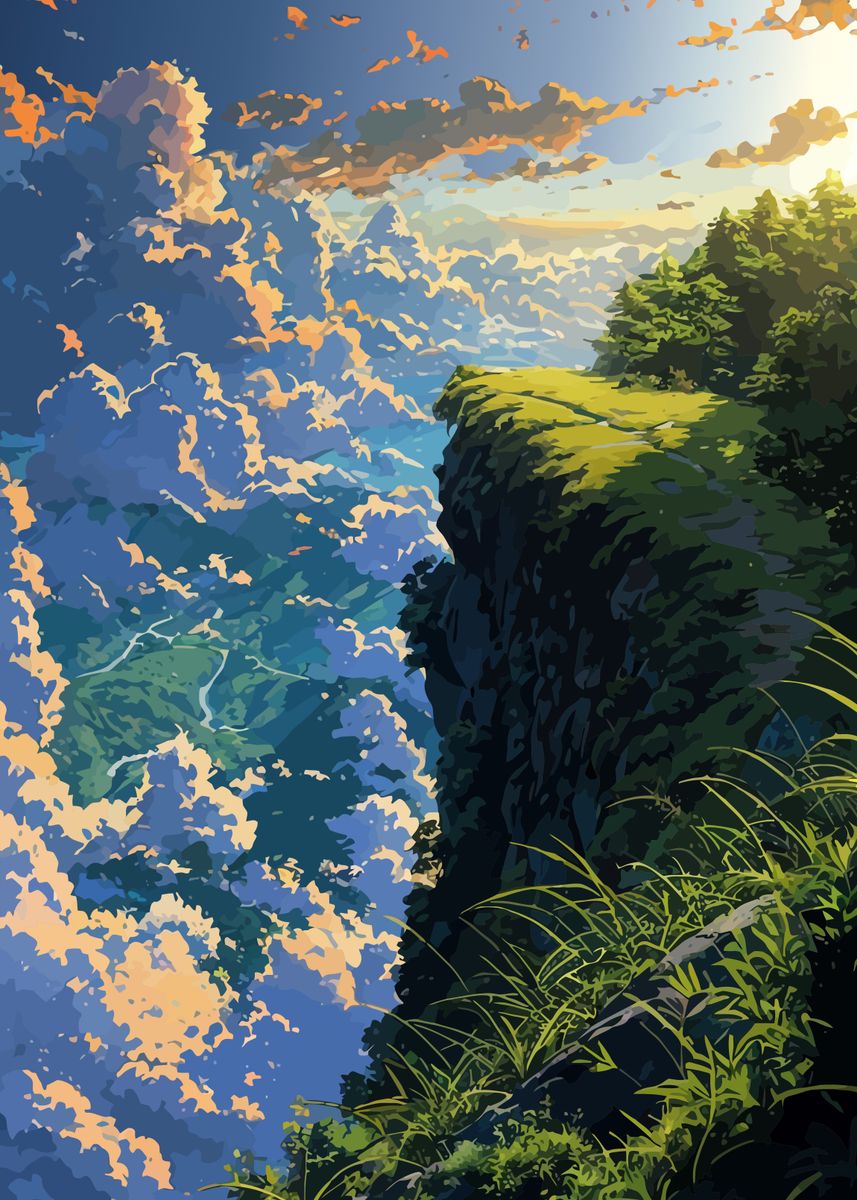 'A View From The Edge' Poster, picture, metal print, paint by Naui Art ...