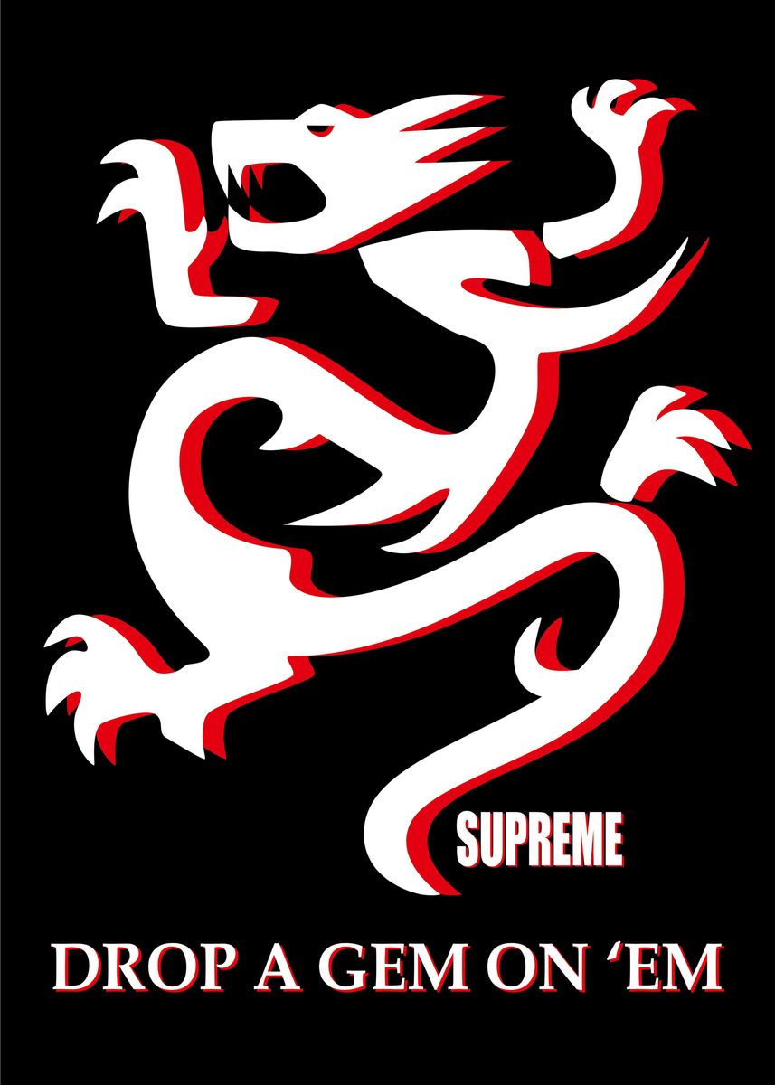 'Supreme' Poster, picture, metal print, paint by sam juan | Displate