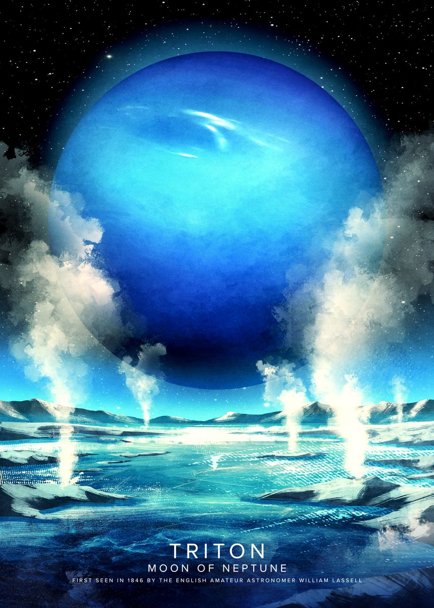 'Triton' Poster, picture, metal print, paint by NASA | Displate