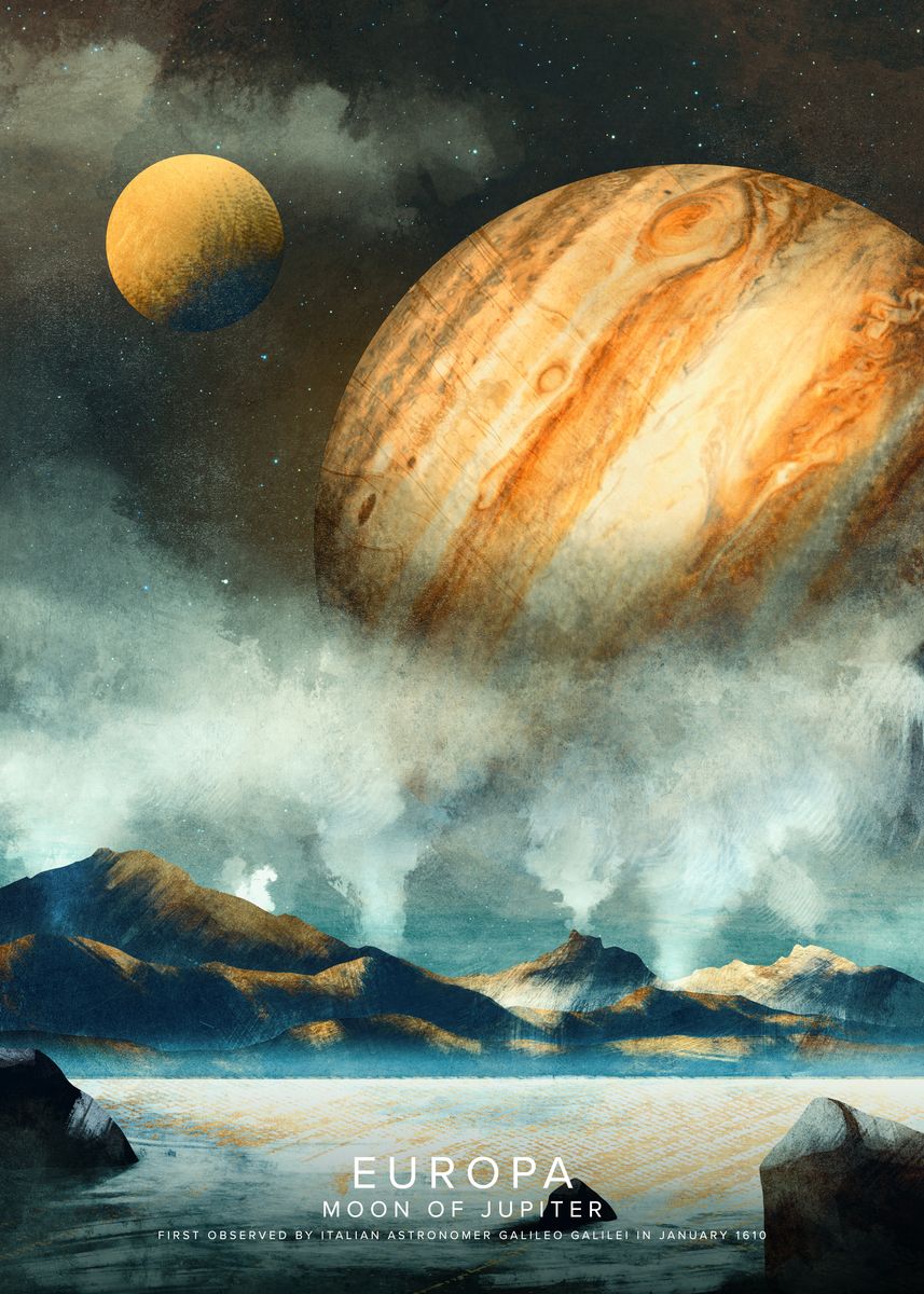 'Europa' Poster, picture, metal print, paint by NASA | Displate