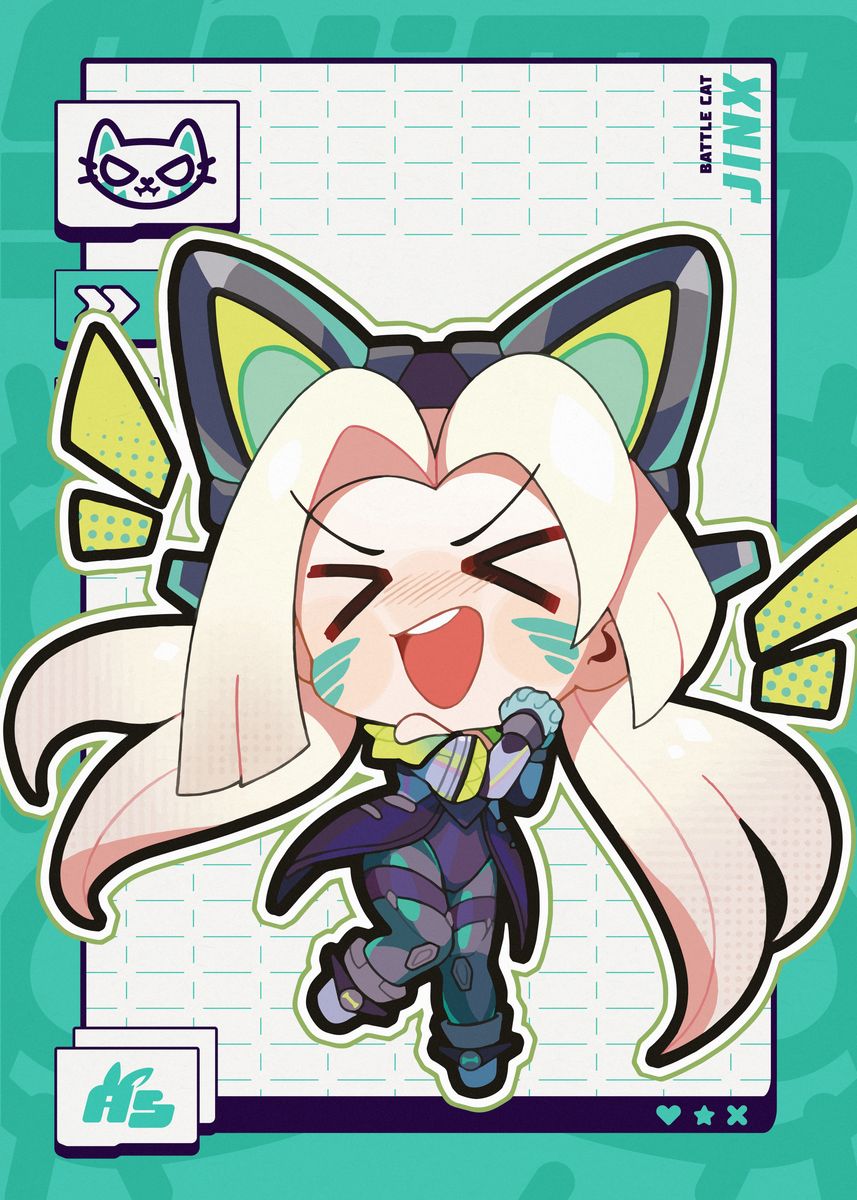 'Chibi Jinx' Poster, picture, metal print, paint by League of Legends ...