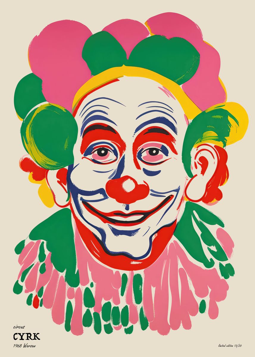 '1968 Polish Circus Poster' Poster, picture, metal print, paint by BluePinkPanther | Displate