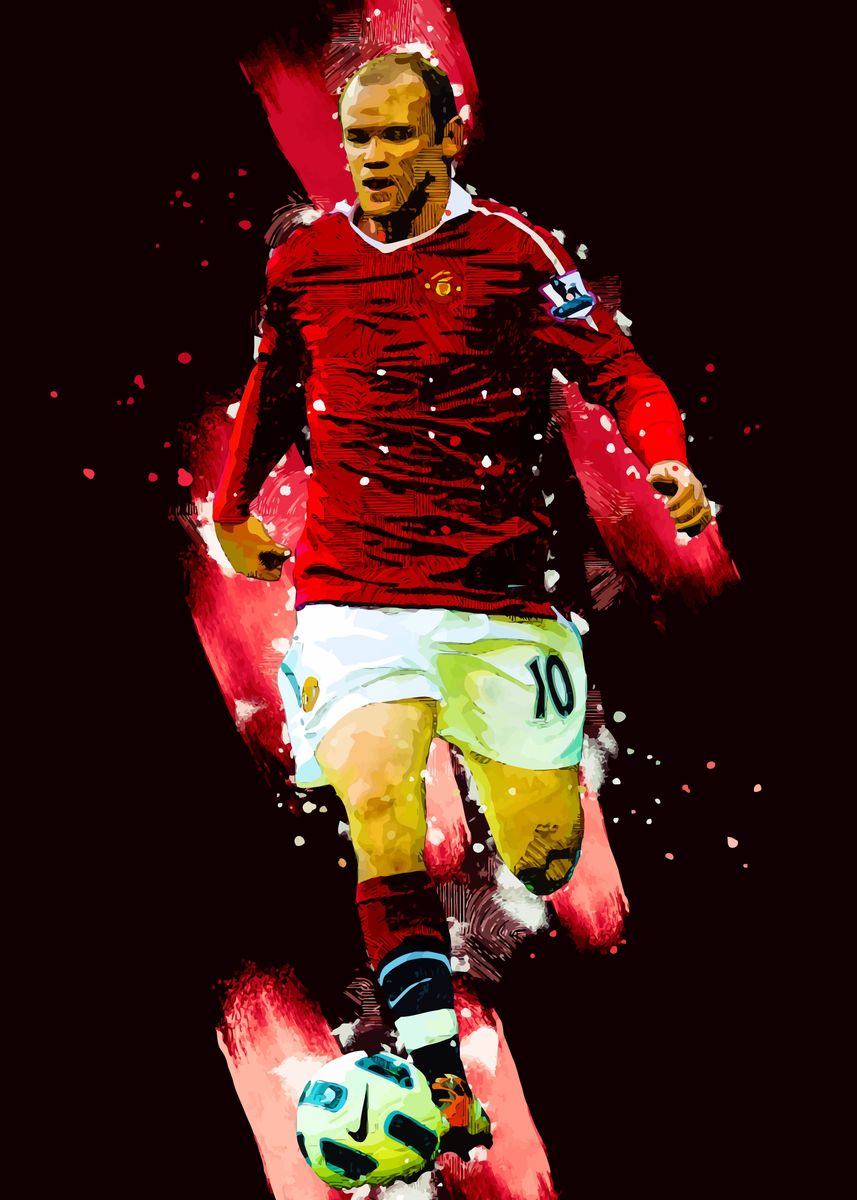 'Wayne Rooney' Poster, picture, metal print, paint by MASTER HOLLOW ...