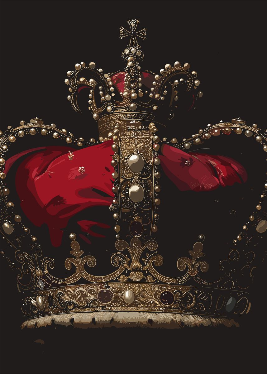 'Royal Crown' Poster, picture, metal print, paint by Coffee Design ...