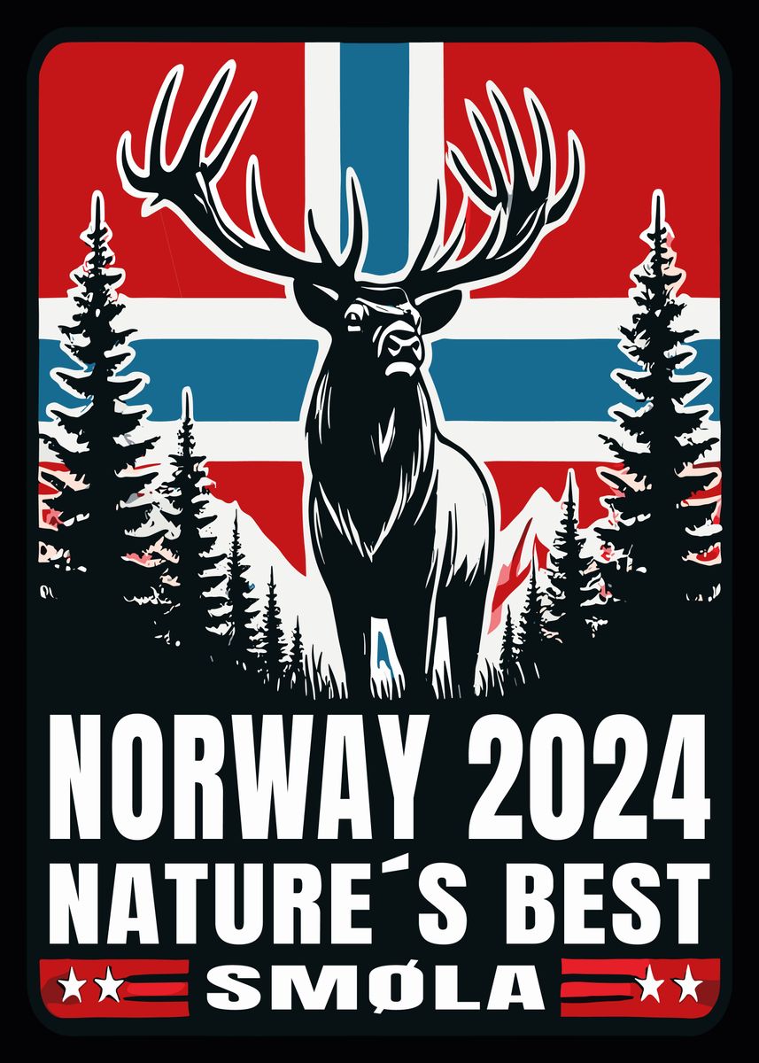 'Norwegen 2024 Smla' Poster, picture, metal print, paint by Bombdesign | Displate