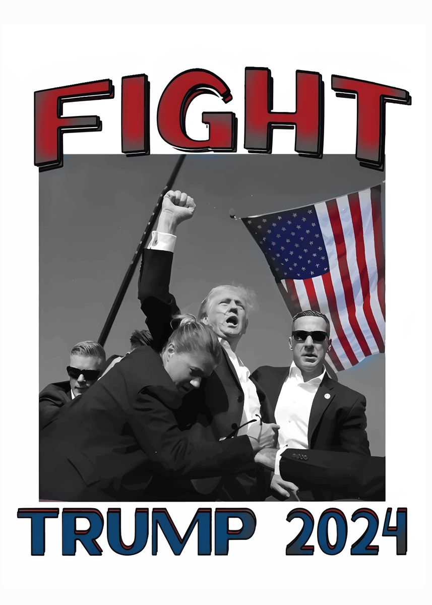 'President Trump ' Poster, picture, metal print, paint by sofian rafyq ...