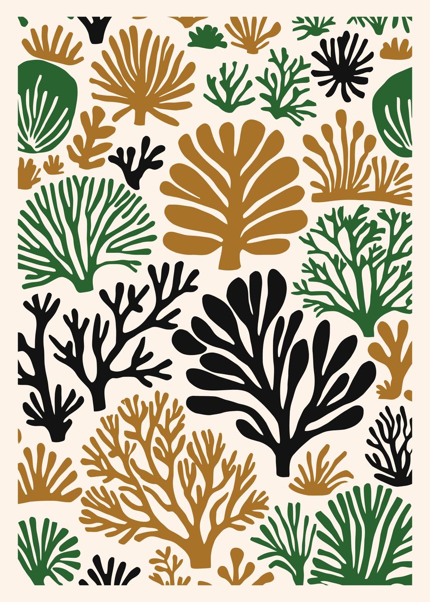 'Botanical Boho Chic' Poster, picture, metal print, paint by ...