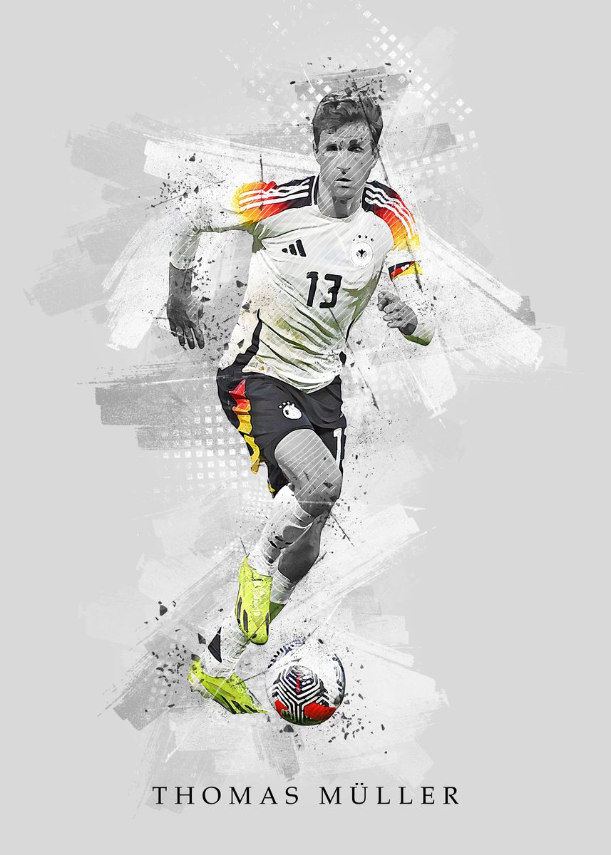 'thomas muller' Poster, picture, metal print, paint by Joanne Clarke ...