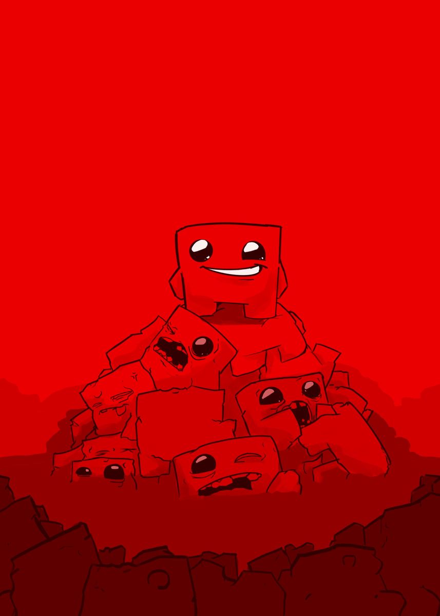 'Super Meat Boy' Poster, picture, metal print, paint by Brice ...