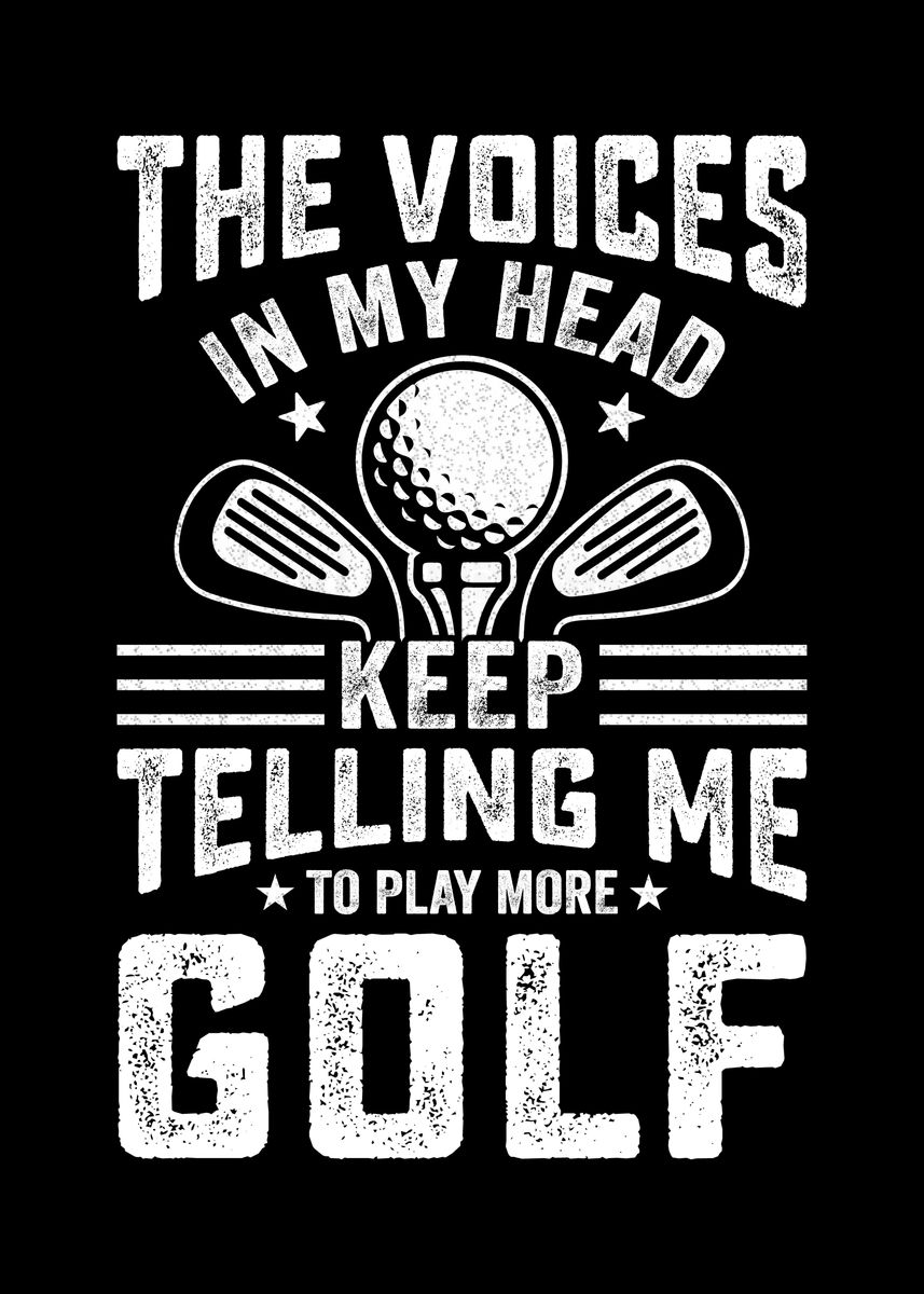 'Golf Quote' Poster, picture, metal print, paint by Andreea Eremia ...