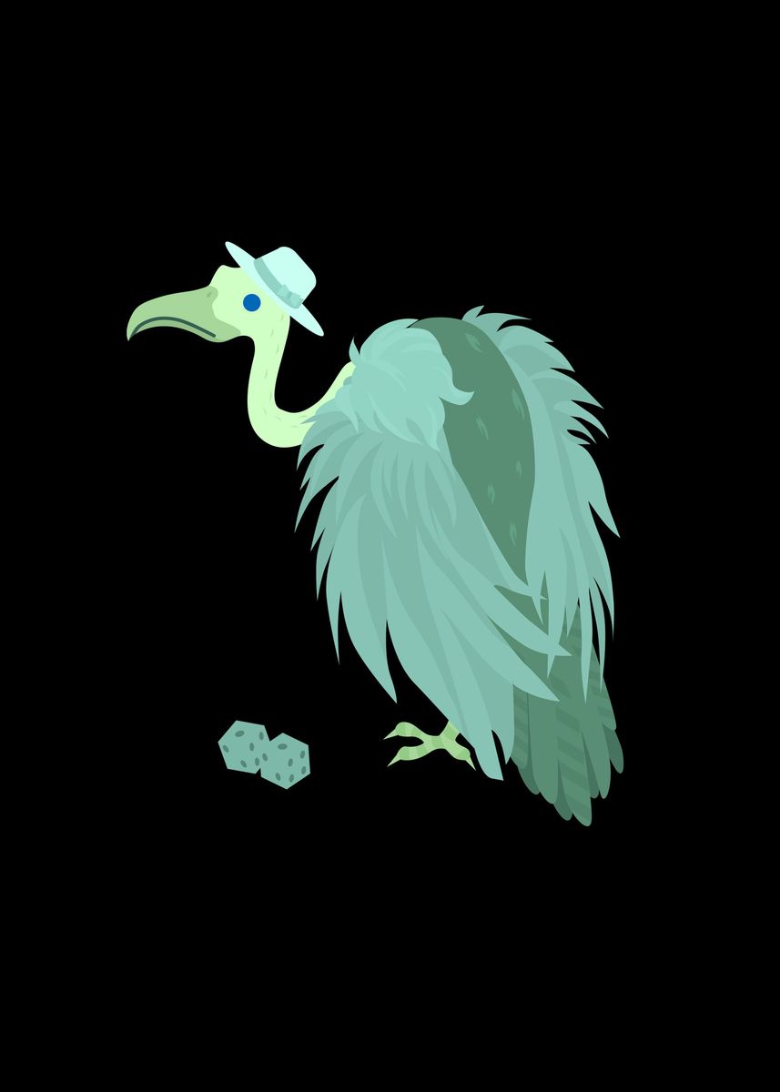 'Vulture at Night' Poster, picture, metal print, paint by Hahaha ...