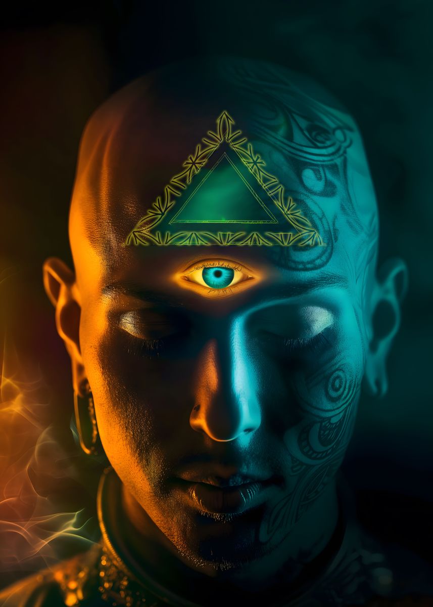 'The opened third eye' Poster, picture, metal print, paint by Vendzi ...