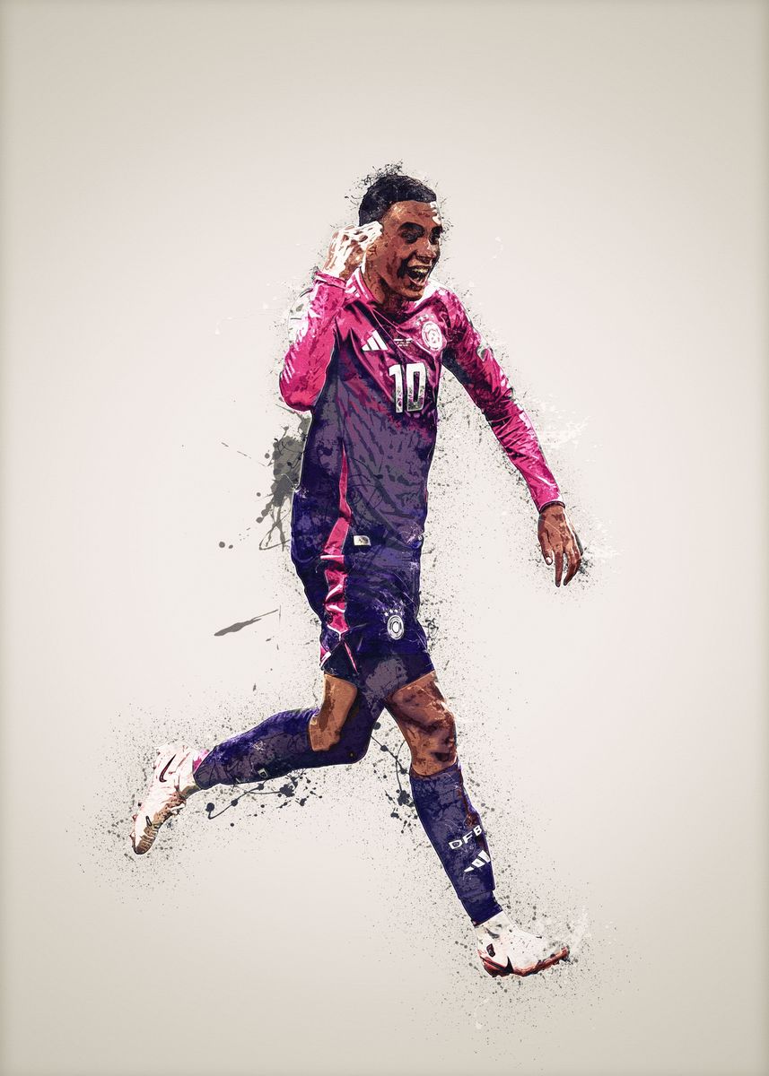 'Musiala Splash Art' Poster, picture, metal print, paint by Ollie Reid ...