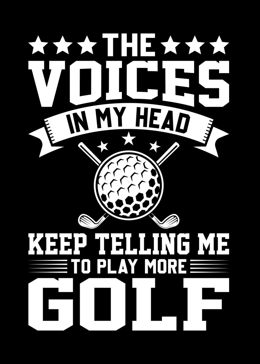 'Golf Quote' Poster, picture, metal print, paint by Andreea Eremia ...