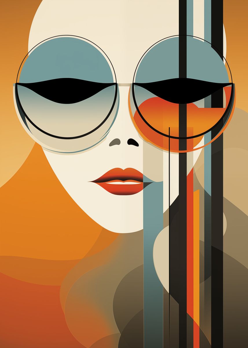 'Abstract modern portrait' Poster, picture, metal print, paint by Roman ...