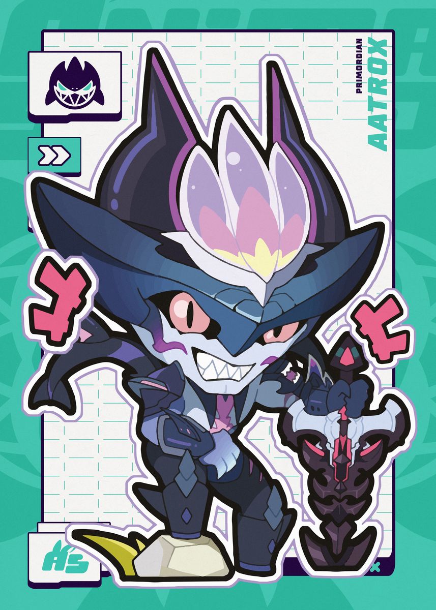 'Chibi Aatrox' Poster, picture, metal print, paint by League of Legends ...