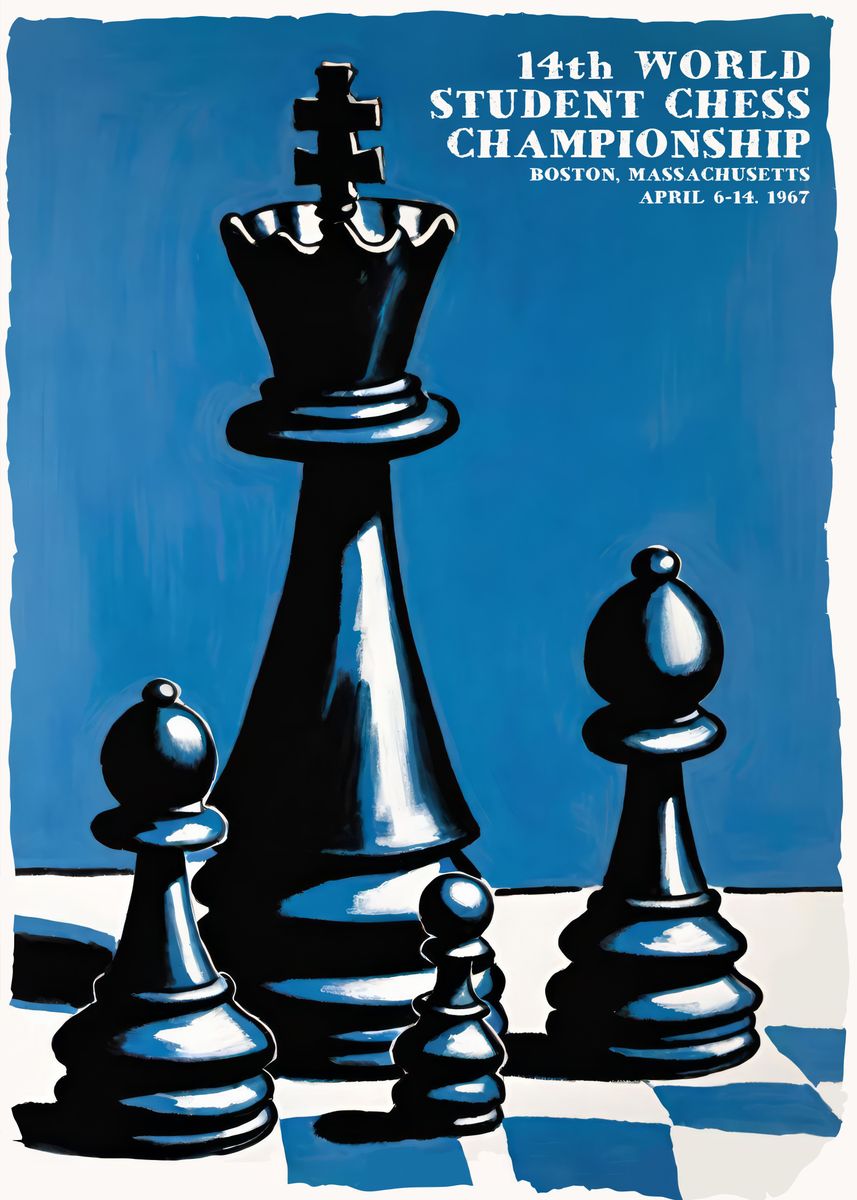 'Vintage Chess Poster' Poster, picture, metal print, paint by ...