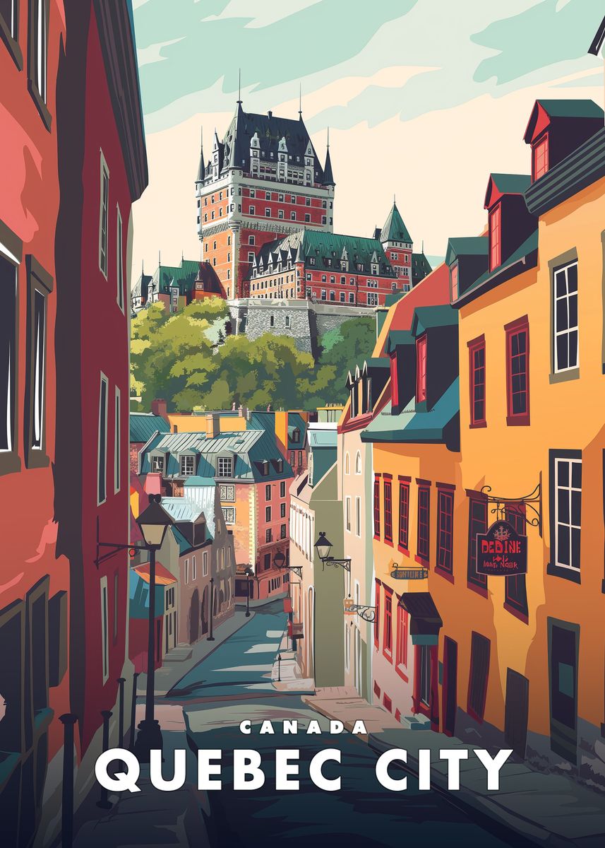 'Quebec City Canada' Poster, picture, metal print, paint by Pitch ...