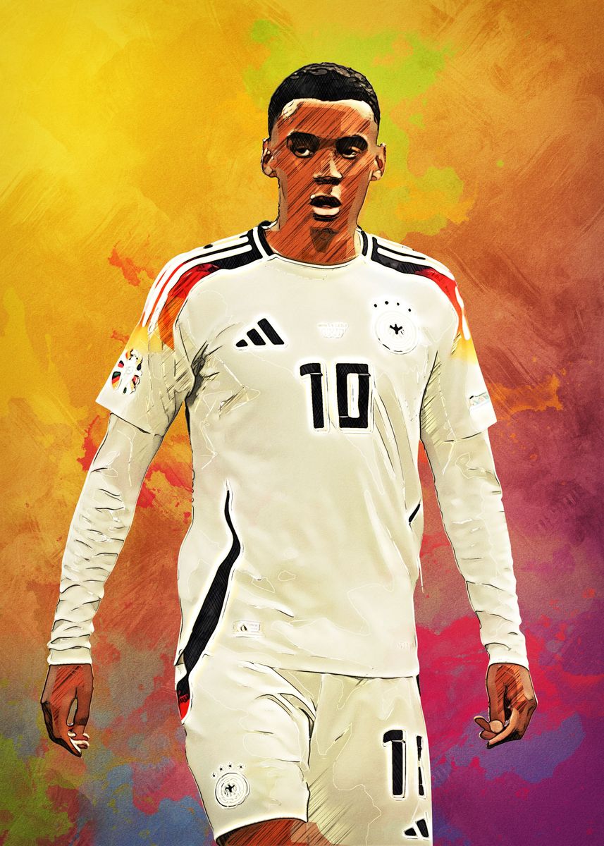 'Jamal Musiala Painting' Poster, picture, metal print, paint by Le Duc ...