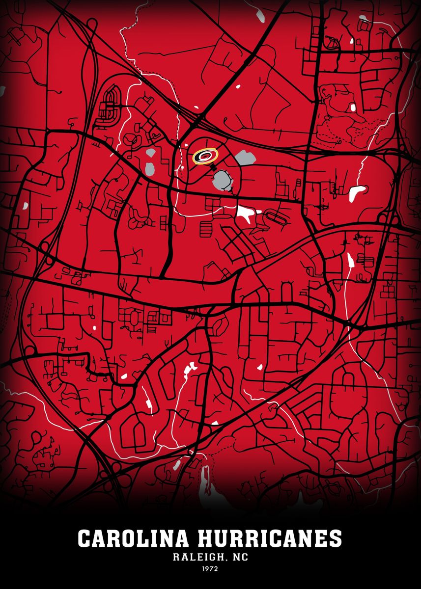 'Carolina Hurricanes' Poster, picture, metal print, paint by Kaye ...