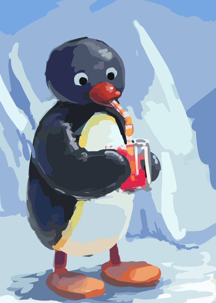 'pingu' Poster, picture, metal print, paint by Pro KORA | Displate