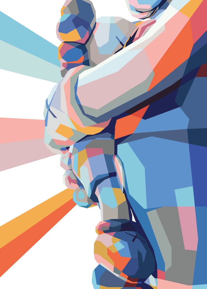 'kaws hug' Poster, picture, metal print, paint by Lardis Art | Displate
