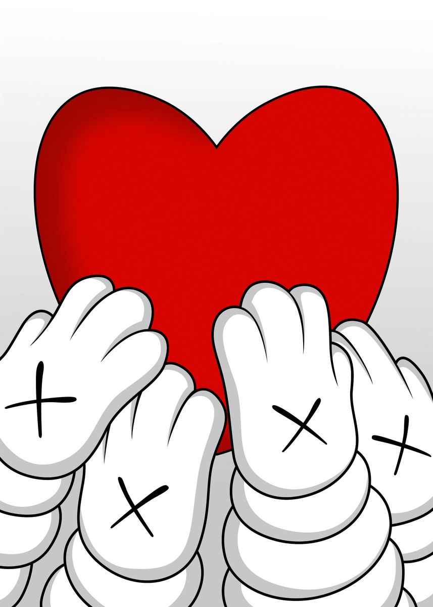 'Kaws Love' Poster, picture, metal print, paint by george | Displate