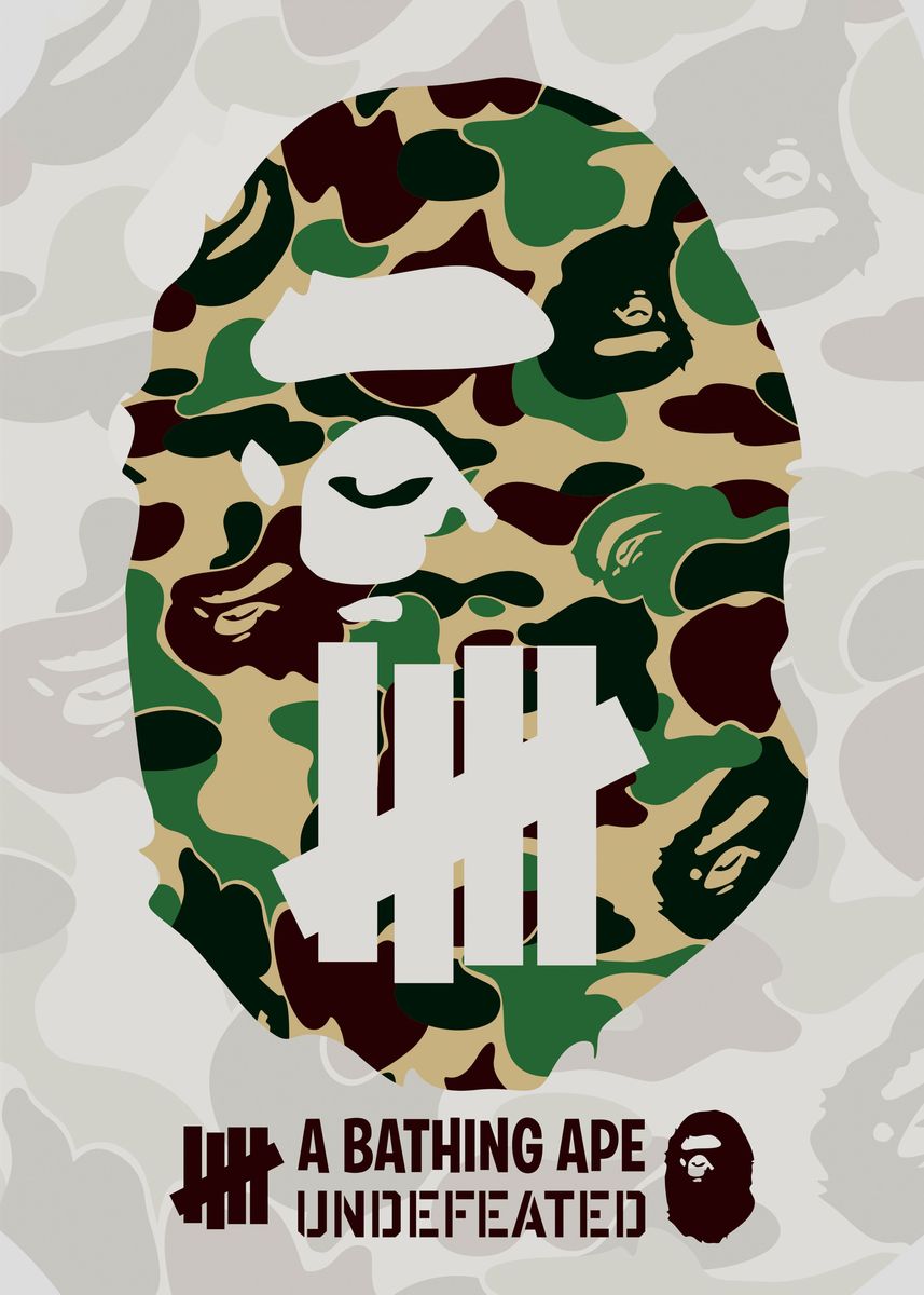 'Bape' Poster, picture, metal print, paint by sam juan | Displate