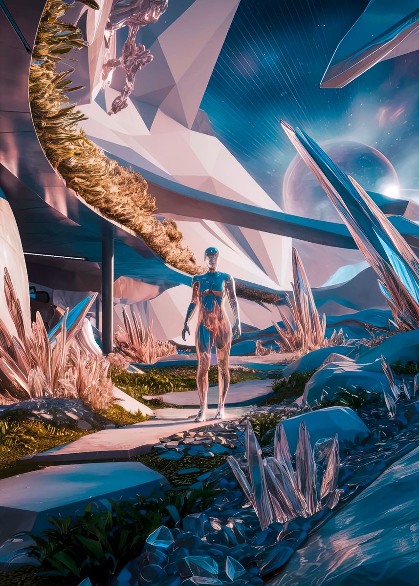 'Celestial Wanderer' Poster, picture, metal print, paint by Reflection ...