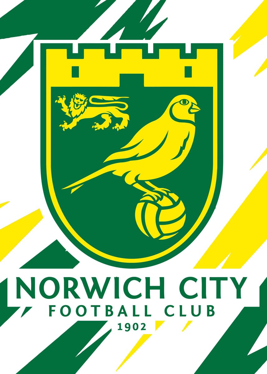 'Norwich City' Poster, picture, metal print, paint by zaka arya | Displate
