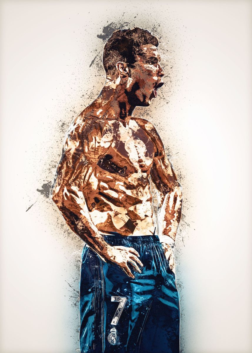 'Soccer Splatter Paint' Poster, picture, metal print, paint by ...