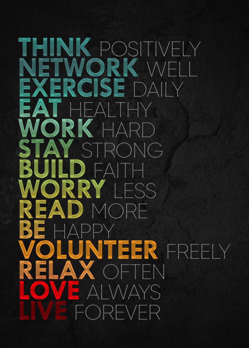 'Positive Mindset' Poster, picture, metal print, paint by Conceptual ...