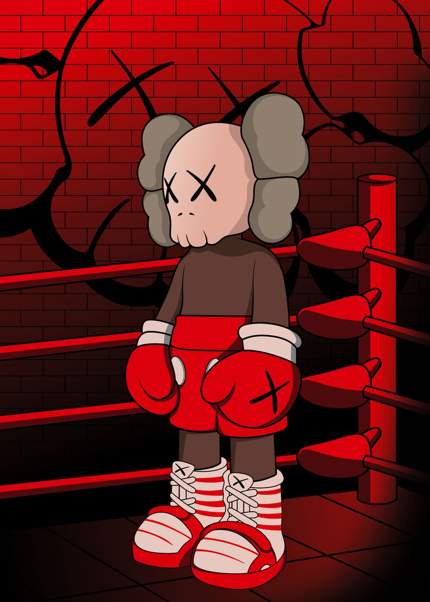 'Kaws Boxing' Poster, picture, metal print, paint by Baron Alfonzo ...